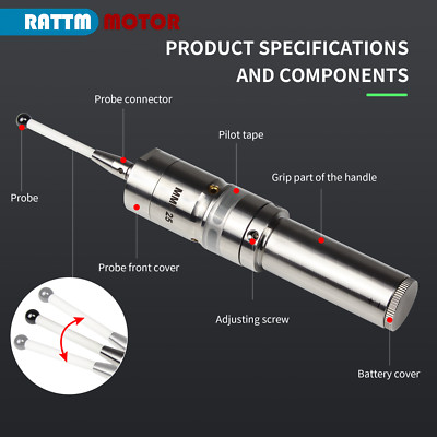 3D Light Edge Finder CNC Machining Center Sub-center Rod detection ...