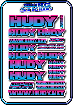 HUDY RC STICKER SET BRAND EP IC LOGO TOOL 1/12 1/10 1/8 CAR BUGGY XRAY ...