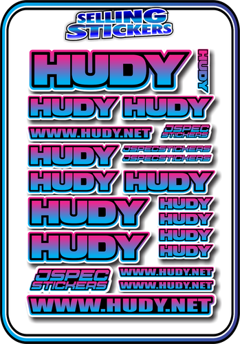HUDY RC STICKER SET BRAND EP IC LOGO TOOL 1/12 1/10 1/8 CAR BUGGY XRAY ...