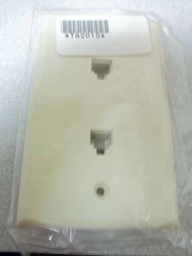 Modular Flush Mount Phone WALL PLATE DUPLEX JACK TELEPHONE Line Outlet ...