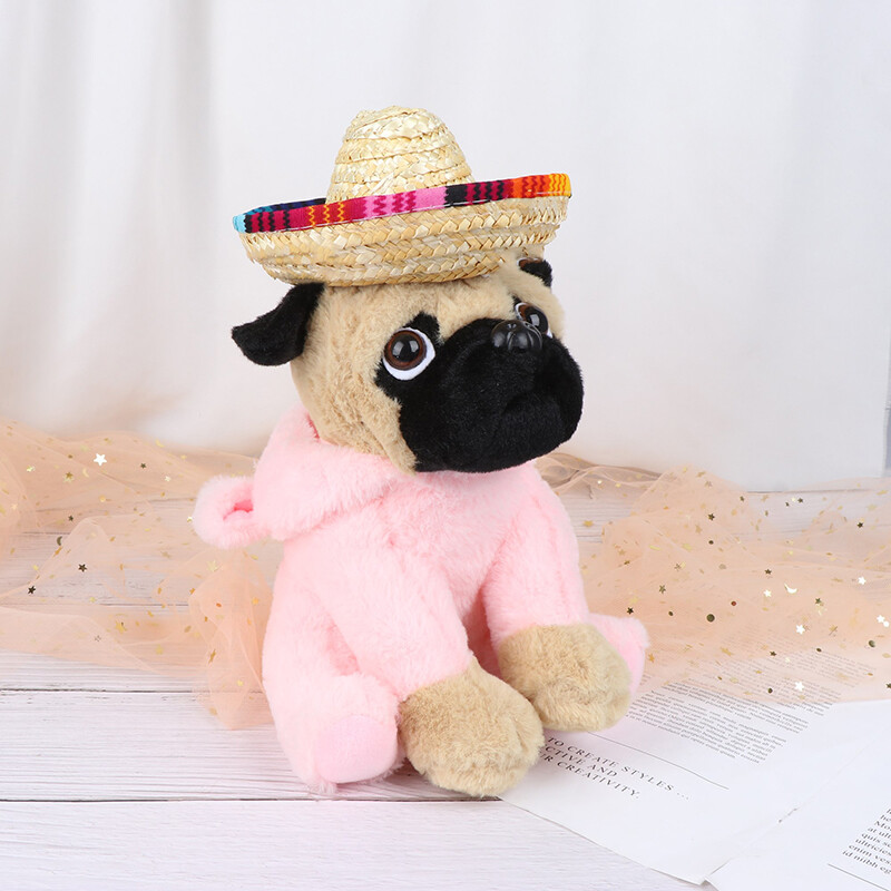 Mini Pet Dogs Straw Hat Sombrero Cat Sun Hat Beach Party Straw Hats ...