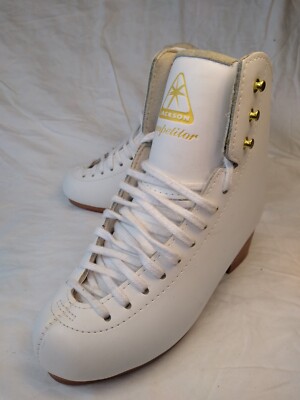 Jackson Competitor White Figure Skating Boots 2.5 C | eBay