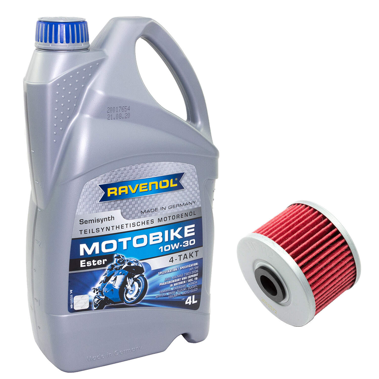 Motoröl Ölfilter HF112 Set Ester 10W30 4 Liter für Honda TRX 700 XX ...