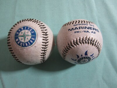 SEATTLE MARINERS 03 Spring Training Baseball Mabry/Borders + Ichiro ...