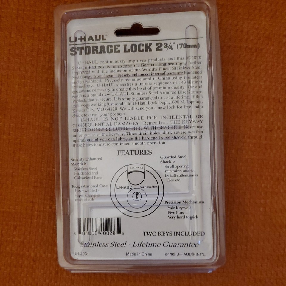 U-Haul Storage Lock - Locker Circle | eBay