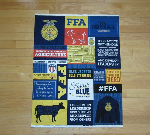 FFA Fabric PANEL Future Farmers of America Riley Blake Pattern P7217 34 ...