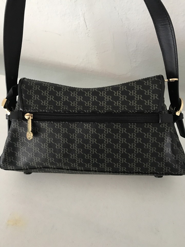 Rioni Moda Italia Black Monogram Shoulder Bag | eBay