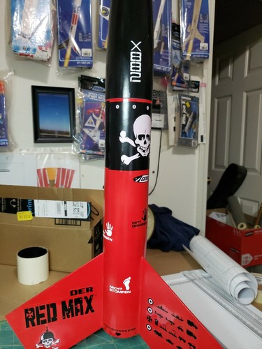 White Decals For Estes Der Big Red Max Model Rocket Kit | eBay