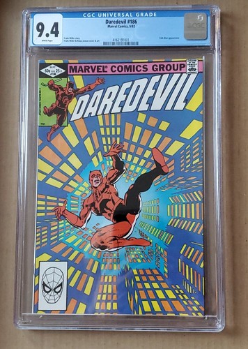 DAREDEVIL # 186 CGC (9.4) MARVEL 9/82 WHITE PAGES | eBay