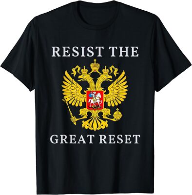 Russian Eagle Russia Resist the Great Reset T-Shirt Size S-5XL | eBay