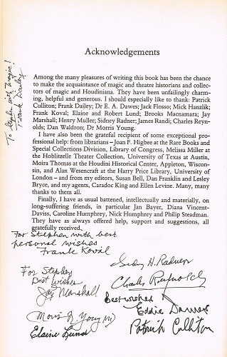 THE LIFE AND MANY DEATHs OF HARRY HOUDINI by Ruth Brandon (Signed TEN ...