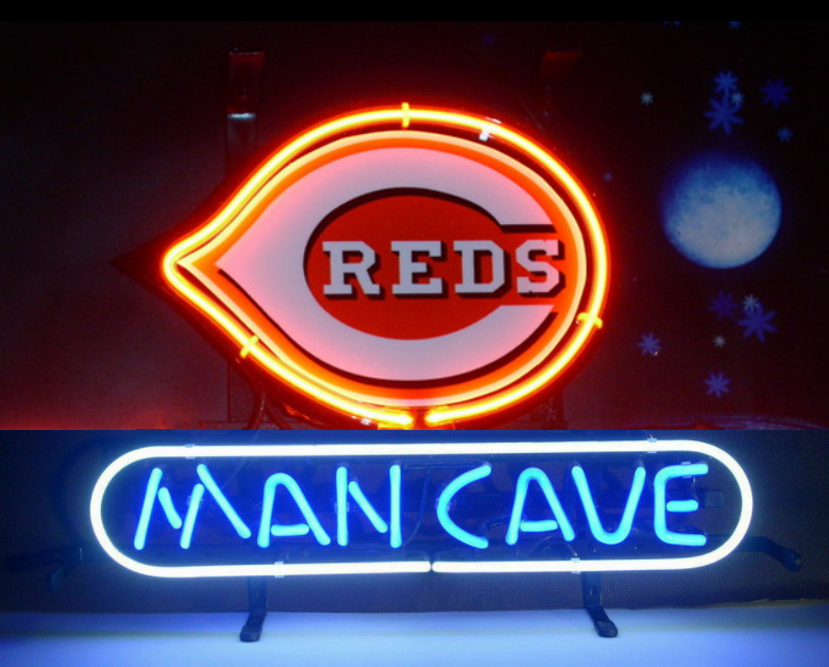 14"x10" Cincinnati Reds Man Cave Neon Sign Lamp Light Visual Bar ...
