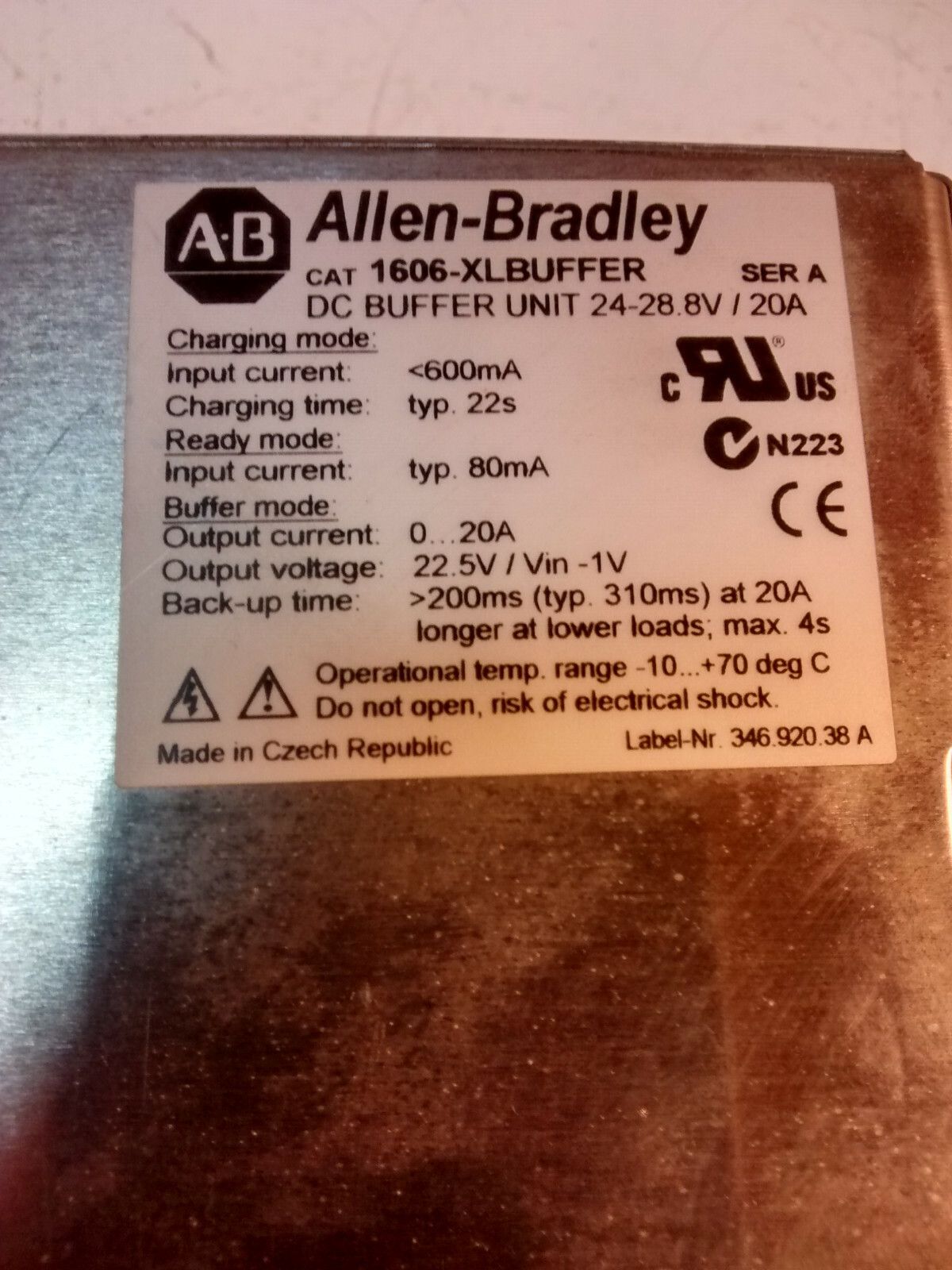 Allen Bradley 1606-XL Buffer Unit DC Buffer Unit 24-48 8V 20A - Fast ...