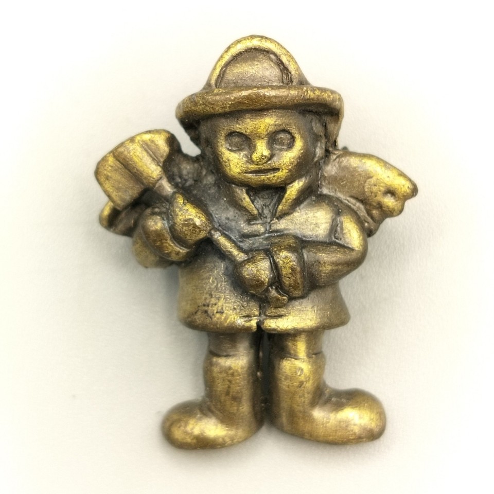 Brass Fireman Vintage Collectible Pin Brooch Firefighter Axe Helmet | eBay