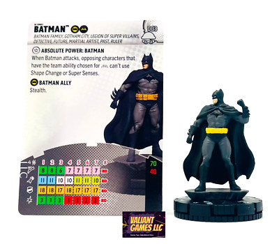 DC Heroclix Batman #003 w/ Card Notorious Set | eBay
