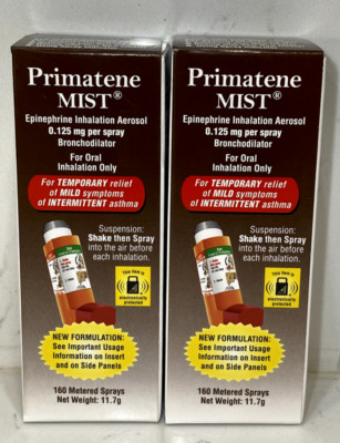 2-Pack - Primatene Mist Epinephrine Inhalation Aerosol - EXP 10/2025 ...