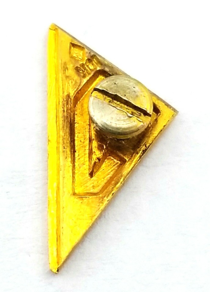 Antique 10k Yellow Gold Stone Triangle Insert Initial "G" 10.5 mm x 7 ...