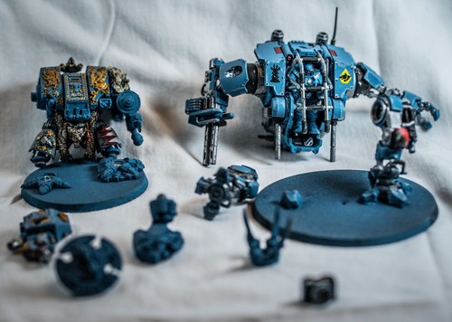 Warhammer 40k Space Wolves Venerable Dreadnought and Invictor Tactical ...
