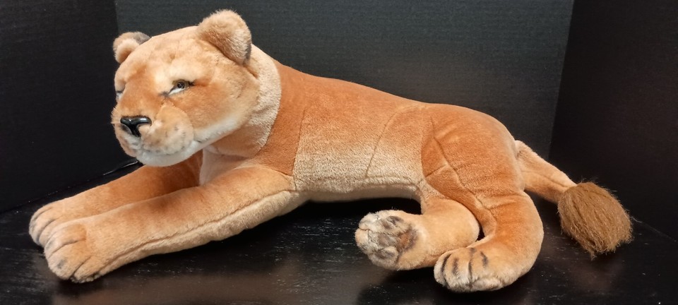 🟢Realistic Lioness Lion Plush Large 24" Plush Stuffed Animal KellyToy ...