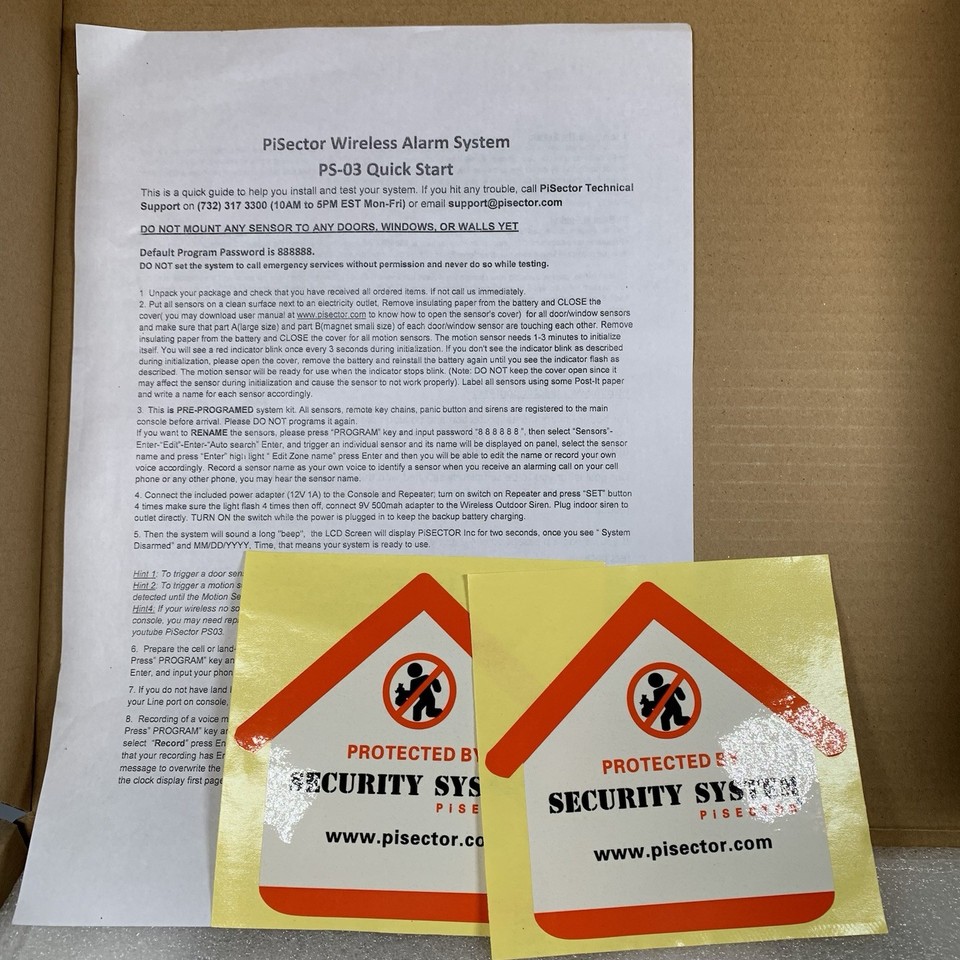 Pisector Wireless Security Auto Dialing Alarm System w/ Motion ...