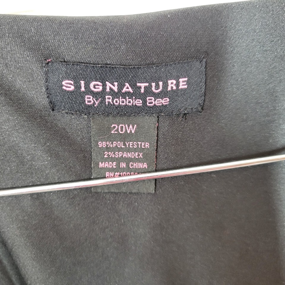 Signature Robbie Bee Womens Dress 20W Plus fit Flare Gray Circles ...