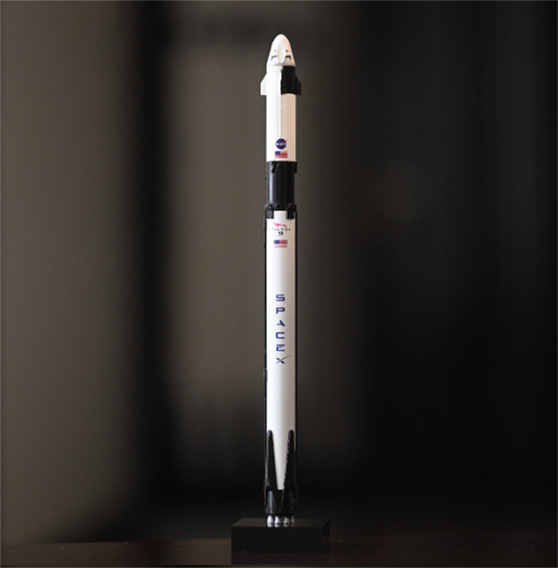 SpaceX Falcon 9 - Crew Dragon Rocket Model Static Model Statue 1:233 ...