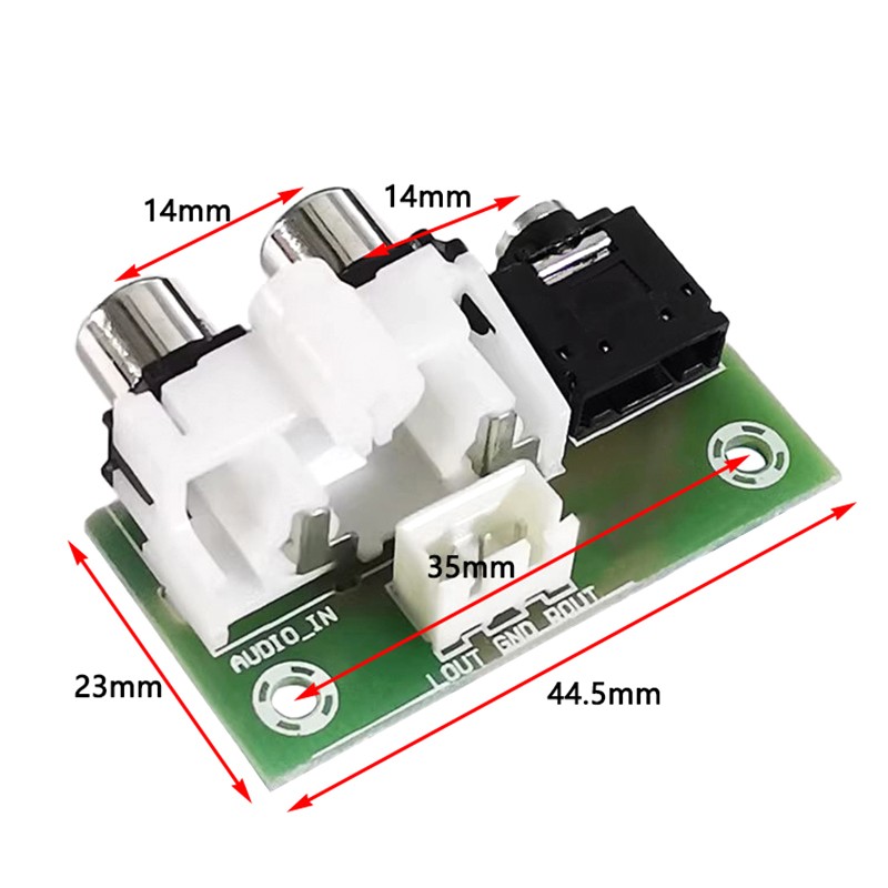 3.5MM Audio Socket Dual AV Lotus Socket Input To XH2.54-3P Output ...