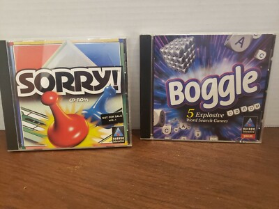 Vintage SORRY and BOGGLE PC MAC GAME Hasbro Interactive (1998) Windows 95 | eBay