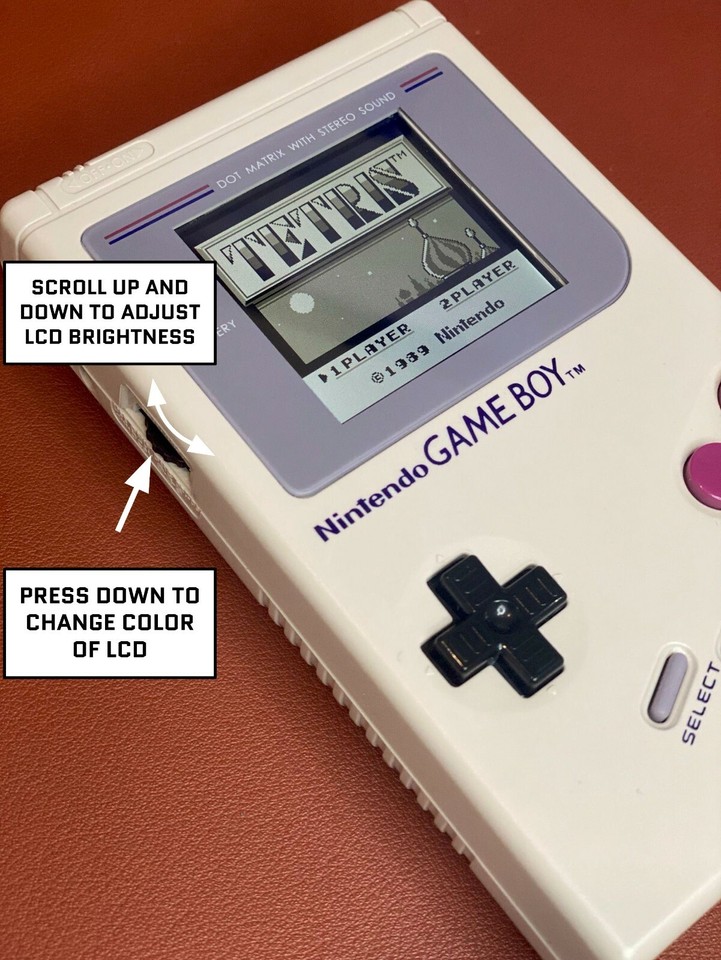 Nintendo Game Boy Original DMG V5 PRO IPS Backlit Backlight Original ...