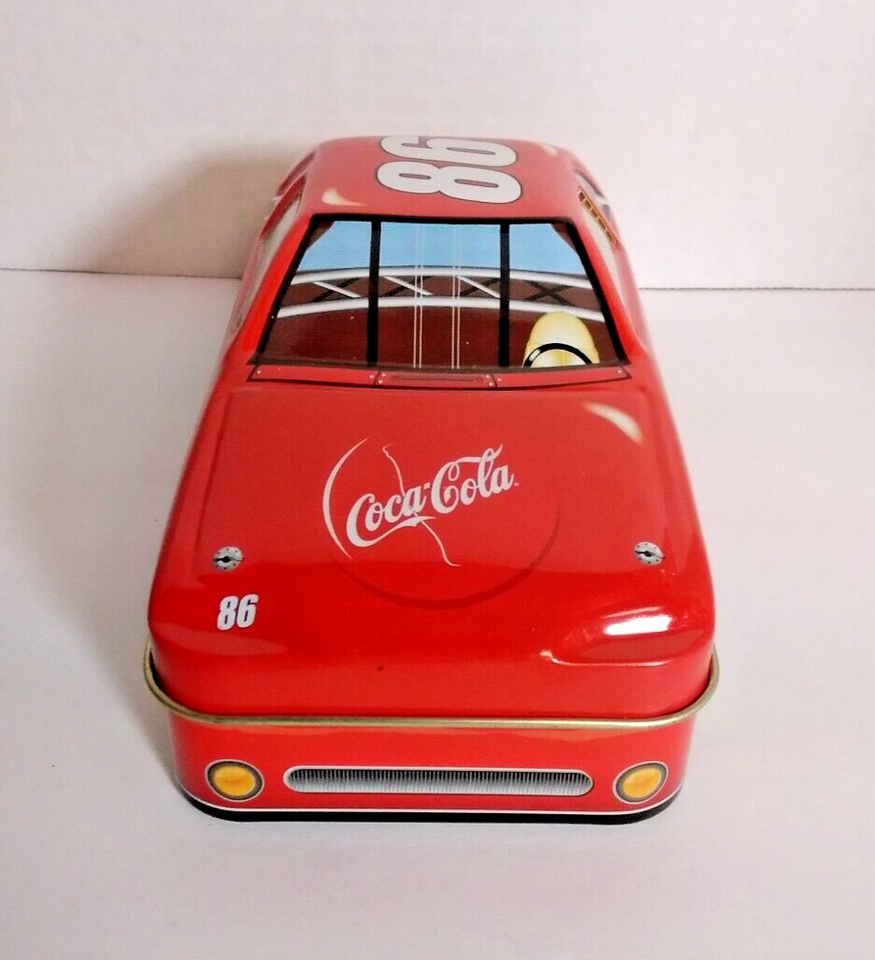 Coca Cola Race Car #86 NASCAR Collectors Metal Tin Coin Holder, Trinket ...