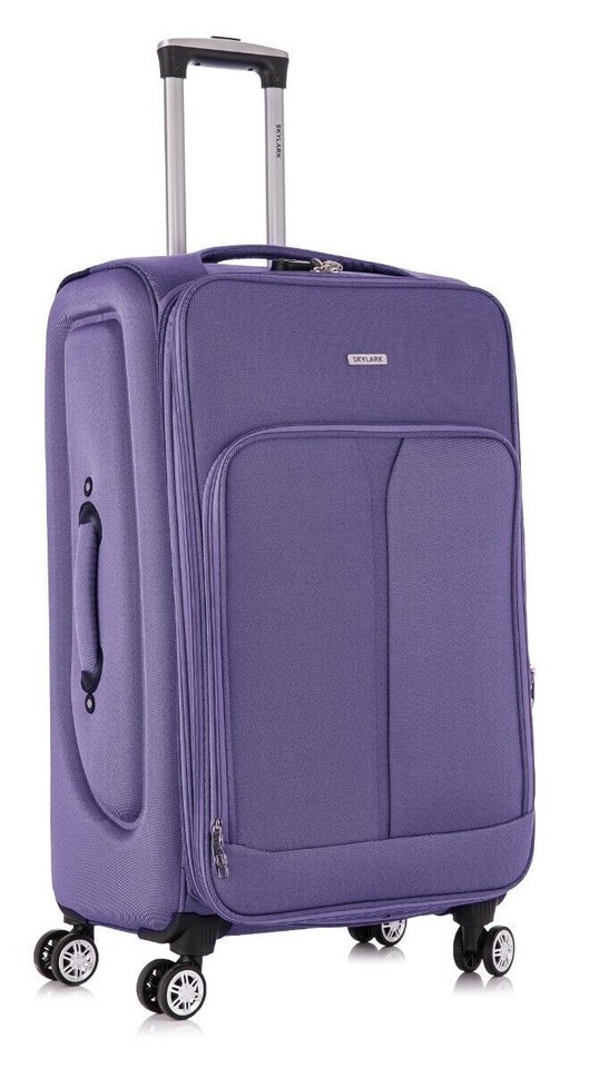 4 Wheel Suitcase Large XL Medium Cabin Expandable Lightweight Soft ...