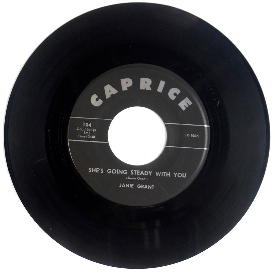 JANIE GRANT: Triangle / She’s Going Steady USA CAPRICE Teen Pop 45 VG+ ...