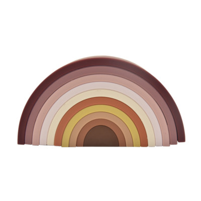 Montessori Silicone Rainbow Stacking Toy - Brown | eBay Australia