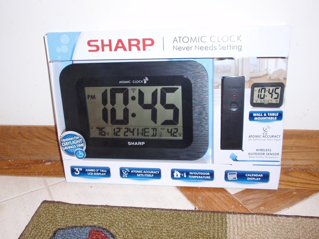Sharp SPC1107 Digital Atomic Clock - Black for sale online | eBay