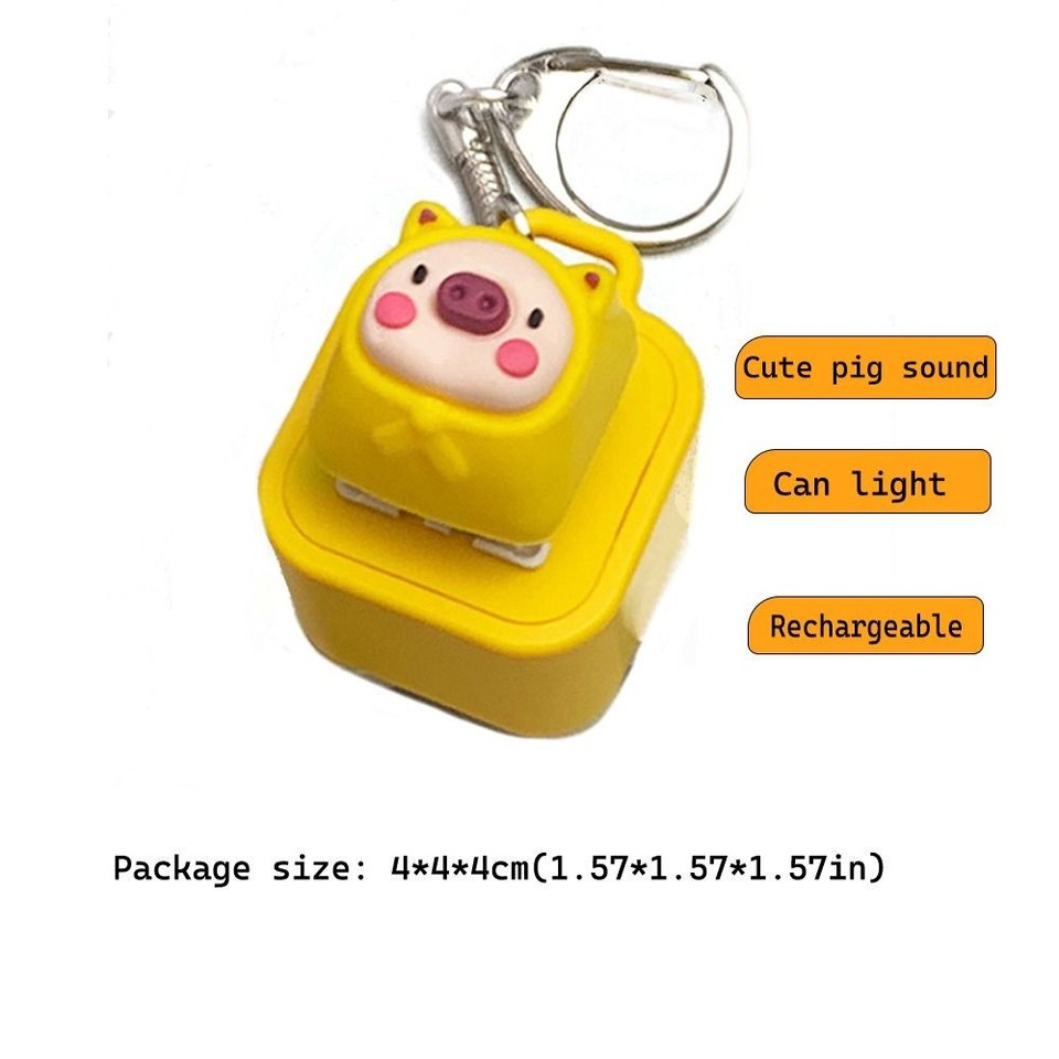 Key Button Animals Fidgets Single Key Toy Rechargeable Decompression ...