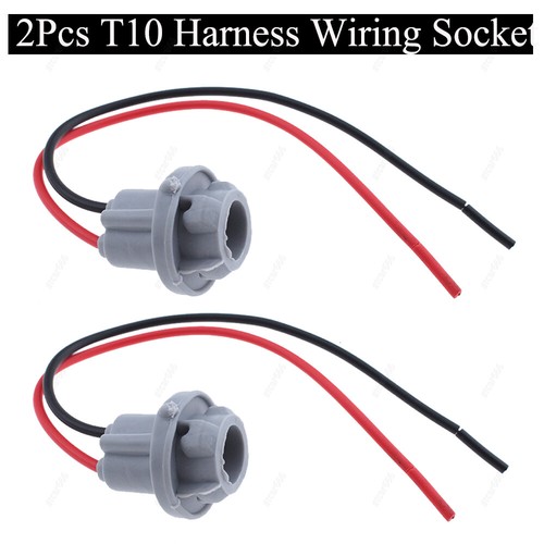 2x T10 Dashboard Light Bulb Extension Wire Harness Socket Connector For ...