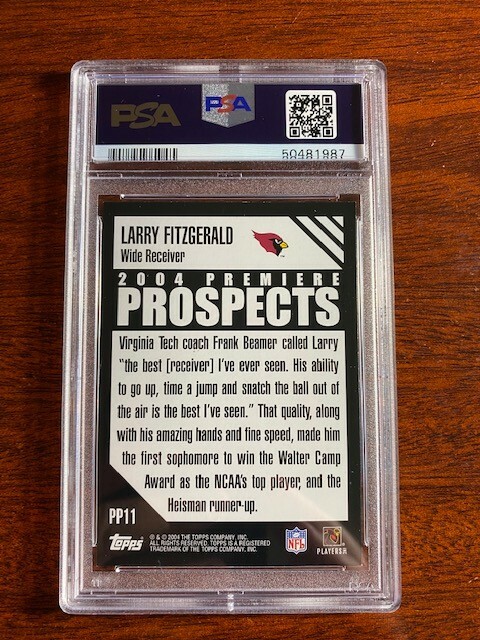 2004 Topps #PP11 Larry Fitzgerald Rookie Card PSA 9 | eBay