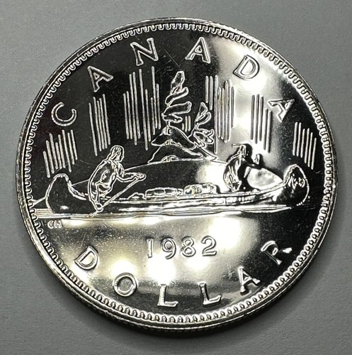 1982 Canadian Dollar Proof Like Coin from Mint Set. Uncirculated ...