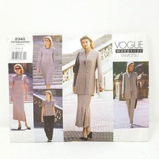 Vogue 1487 Vintage Sew Pattern Jacket Dress Top Skirt Pants DESIGNER ...