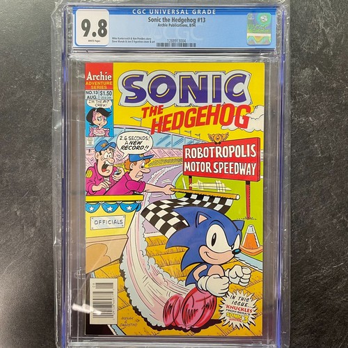 SONIC THE HEDGEHOG #13 ARCHIE COMICS 1994 CGC 9.8 WHITE PAGES 1ST APP ...