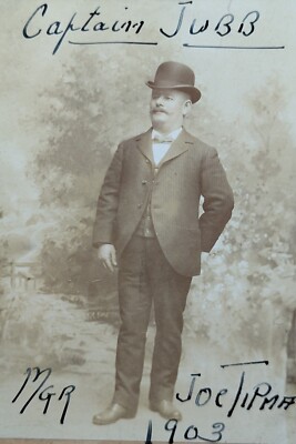 Antique 1903 Joe Tipman Boxing Boxer Manager Captain Photo Cabinet Card ...