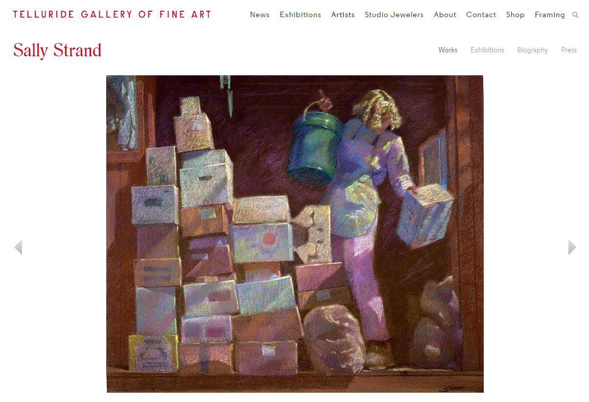 Large Original Sally Strand PSA Pastel A Walk in the Rain | eBay