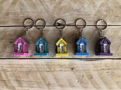 Resin Beach Hut Keyring / Key Fob -beach hut, choice of colours | eBay UK