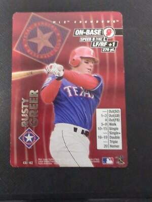 MLB Showdown 2001 - Rusty Greer 438/462 - 1st Edition | eBay