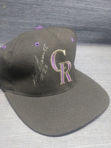 Colorado Rockies Autographed Starter Starfit Baseball Hat Neil Garrett ...