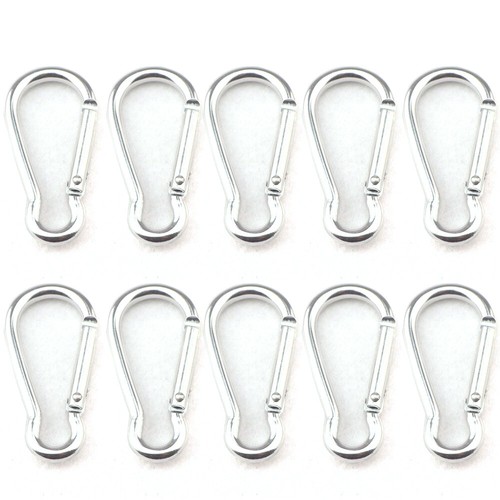 10pcs Alloy Carabiner Spring Clip Hook Spring-Loaded Kettle Hook M5J3 ...