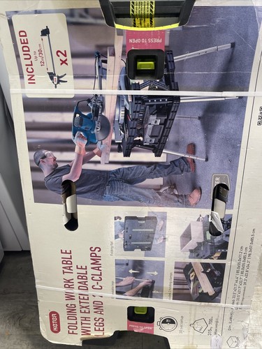 Keter Folding Work Table with Two Adjustable Clamps | eBay