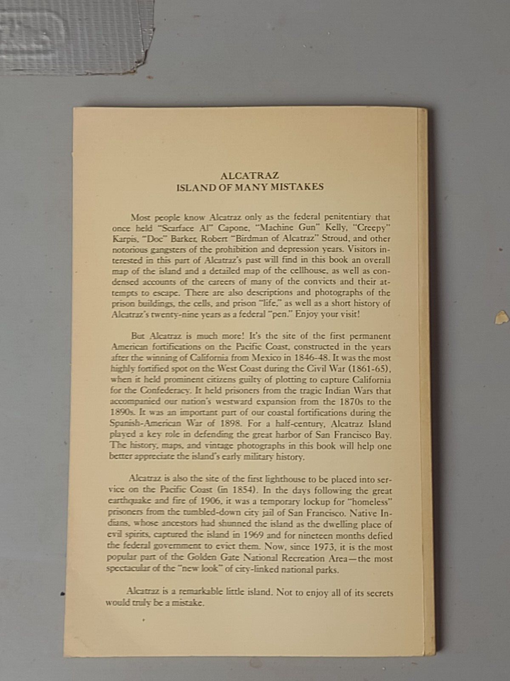 Alcatraz Island Of Many Mistakes By F.J. Clauss 1981 Paperback 101223 ...