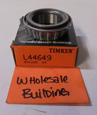 TIMKEN TAPERED ROLLER BEARING CONE, L44649, 1.0625" BORE, 0.5800" W ...