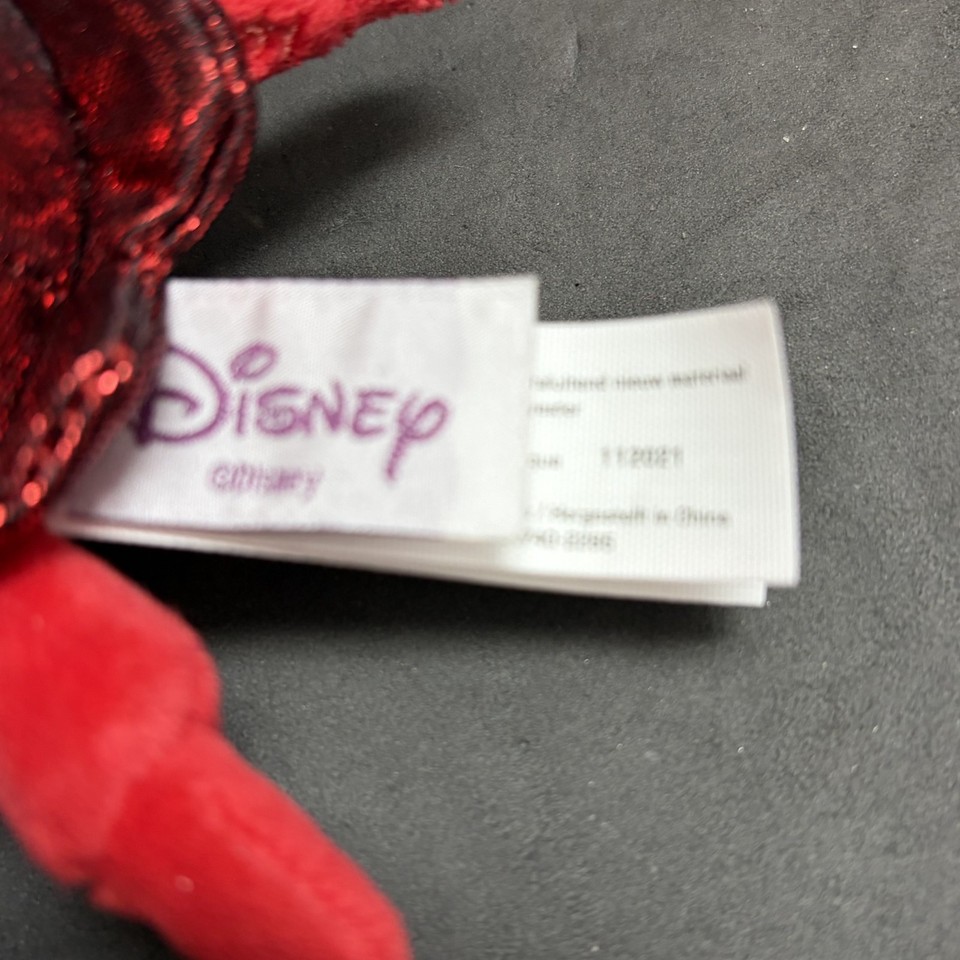 Disney Sebastian Plush Bag Clip Keychain Little Mermaid Metallic Shell ...